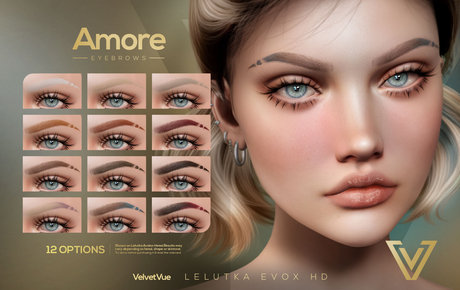 Second Life Marketplace - [ VelvetVue ] Amore Eyebrows